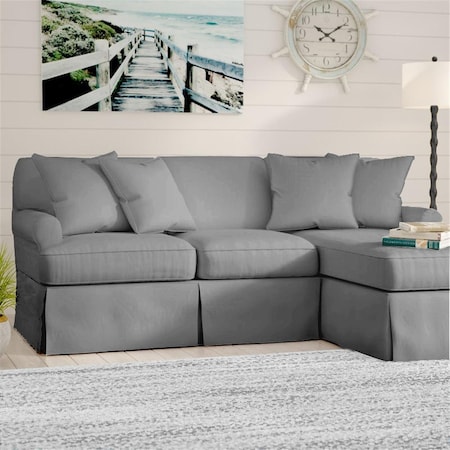 Sunset Trading Horizon Slipcovered Sleeper Sofa & Chaise Peyton Slate SU-117678-391094 | Zoro